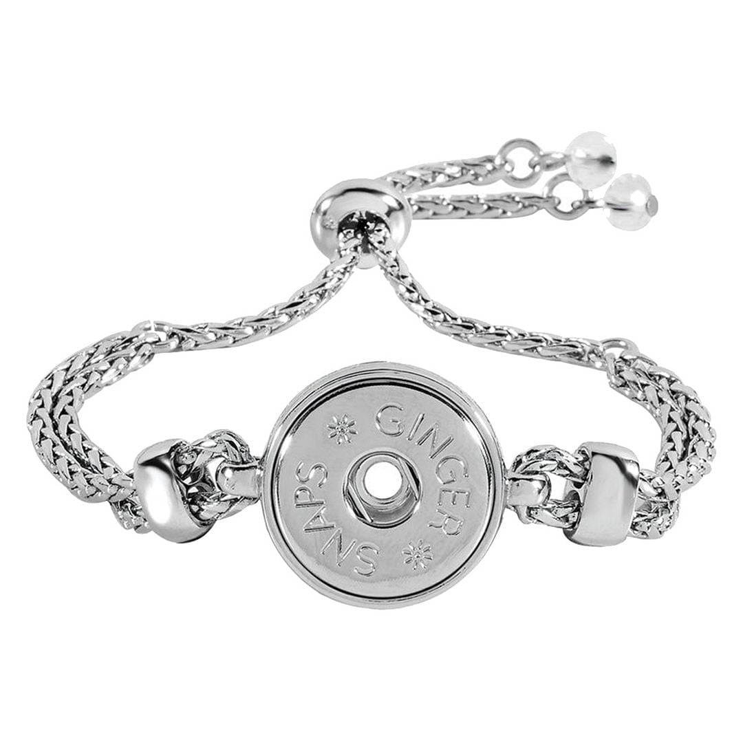 Ginger Snaps Rubber Stopper Adjustable Bracelet | Interchangeable Snap ...