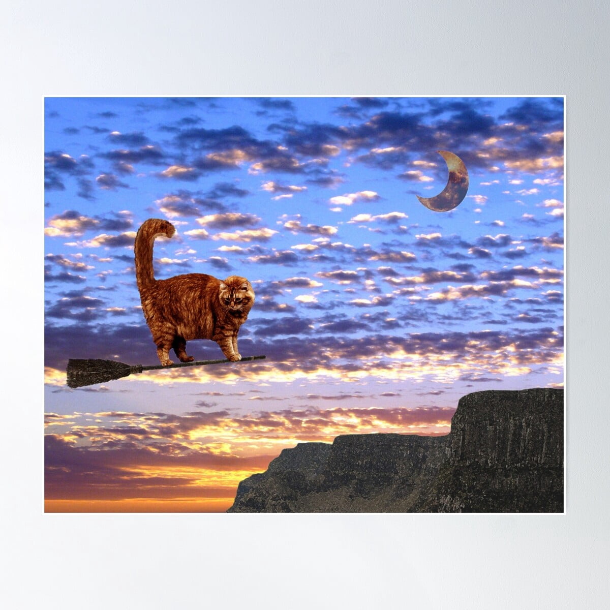 Ginger Witc.H Cat Poster Wall Art Modern Wall Decor For Living Room ...