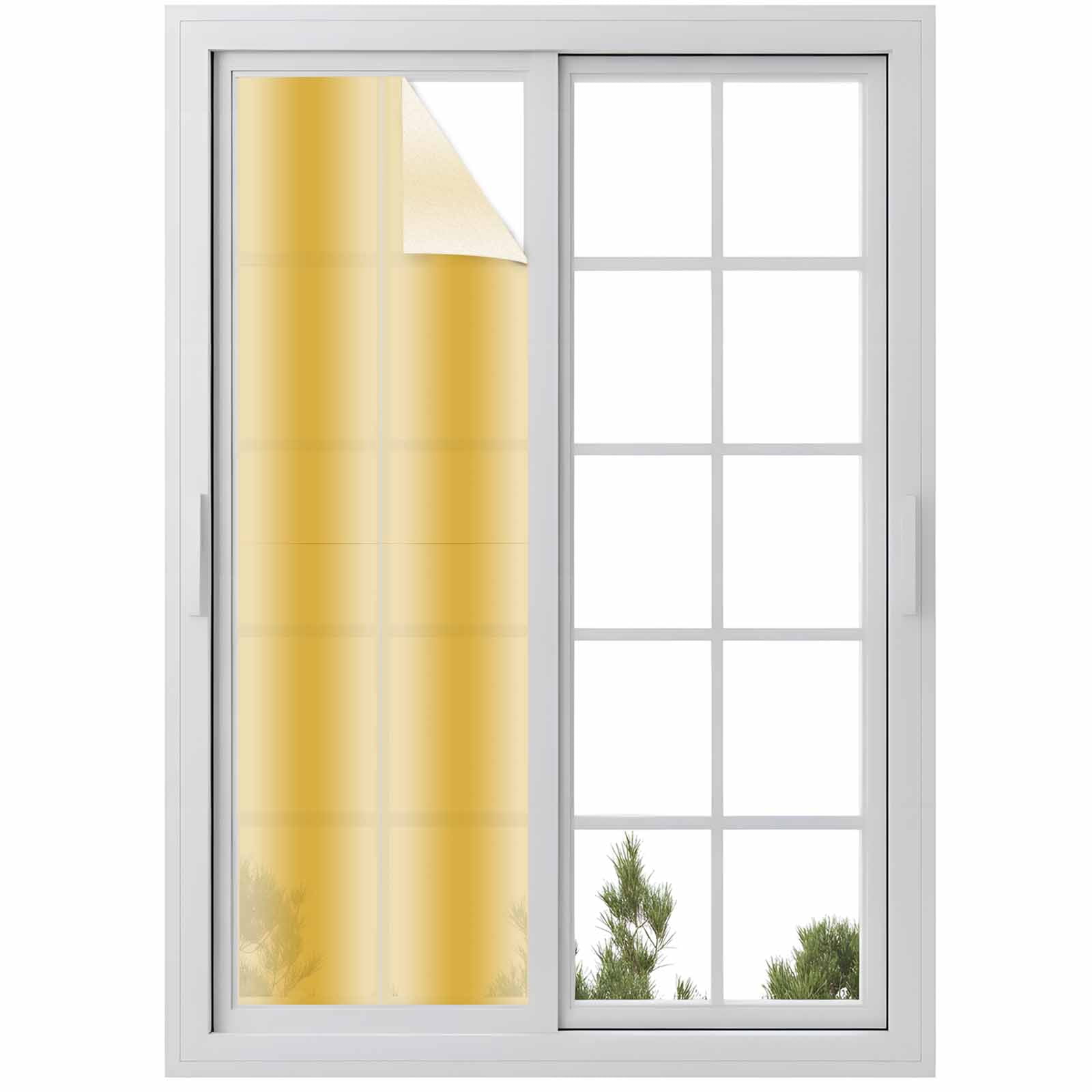 Ginger Yellow Window Privacy Film Gradient Ombre Decorative Glass ...