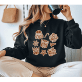 Ginger-bots in Disguise A Funny Holiday Robot Graphic Sweatshirt, up to ...