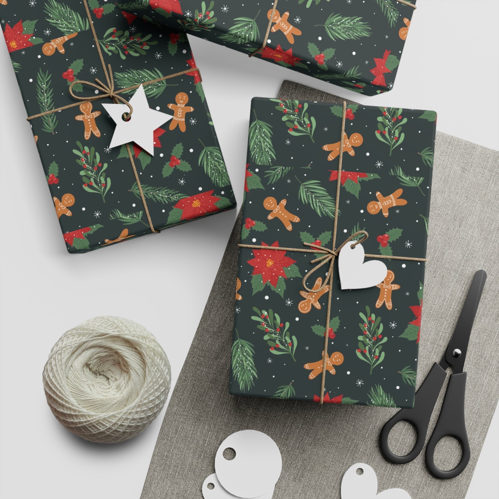 Ginger bread Christmas tree oak tree Winter Blush Heavyweight Christmas ...