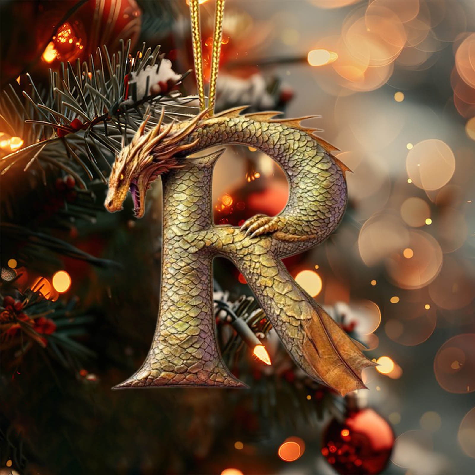 Gingerbread Alphabet Ornaments For Christmas Tree, 26 Letter Christmas ...