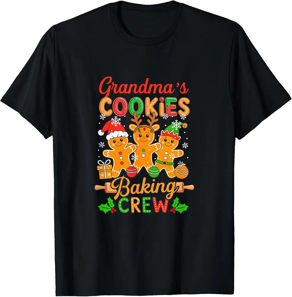 Gingerbread Bake Squad Cozy Christmas Family Cookie Baking Fun T-Shirt ...