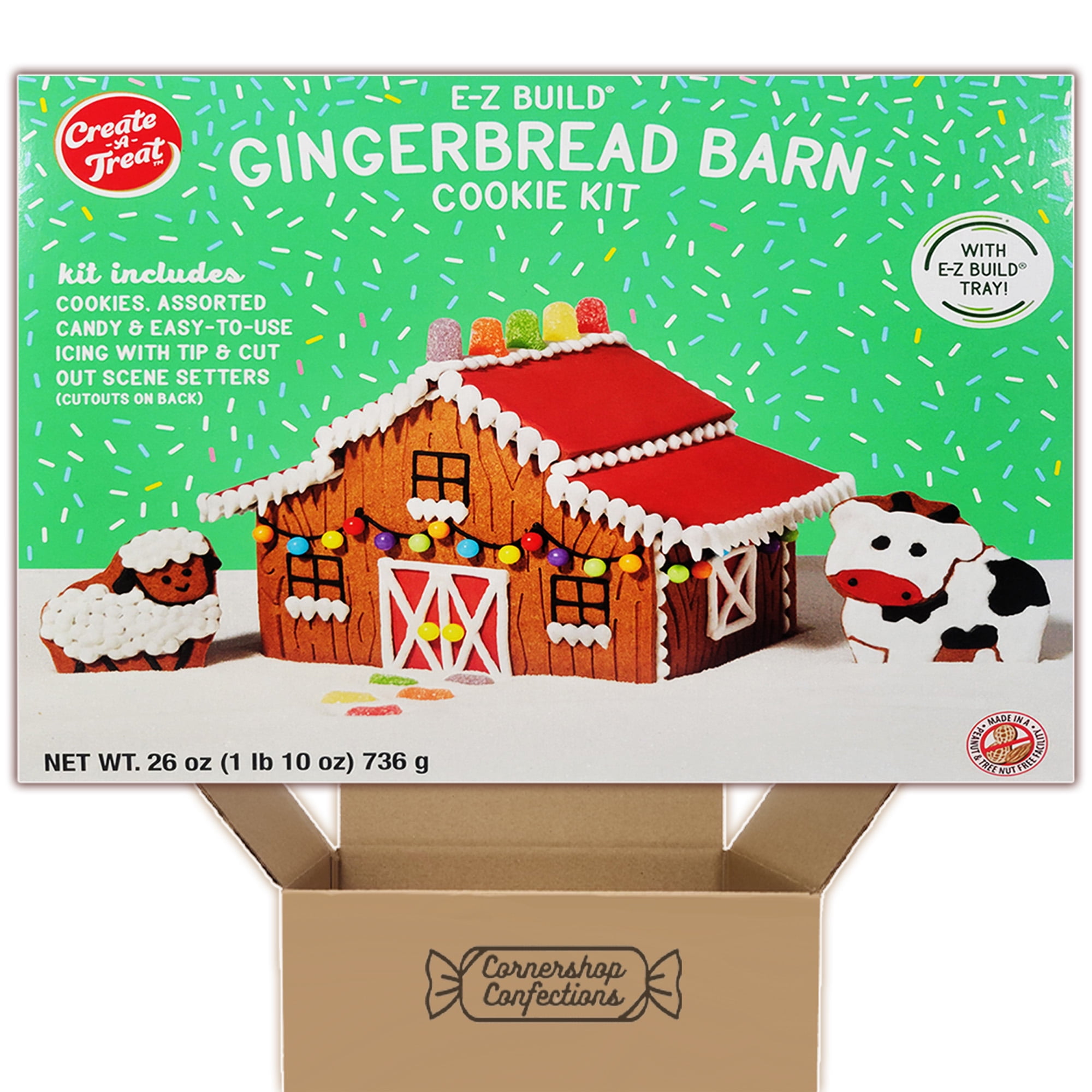 Gingerbread Barn Create A Treat Cookie Kit - Includes Assorted Candy ...