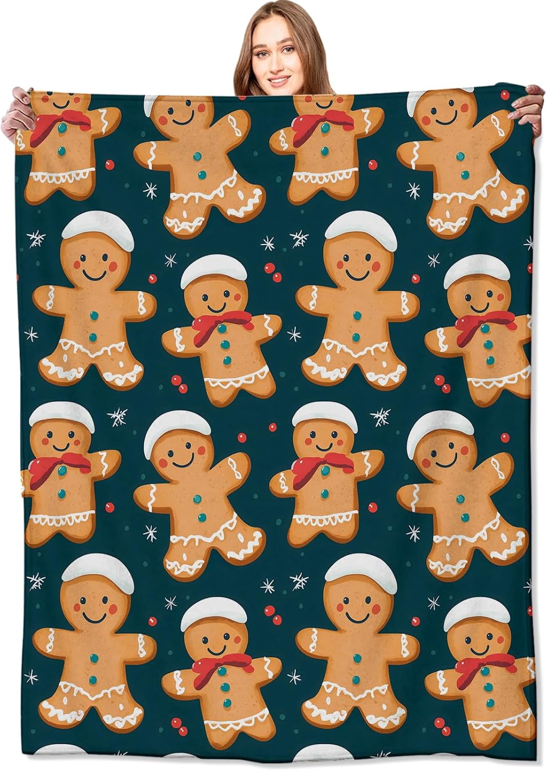 Gingerbread Blanket Cute Adorable Gingerbreads Man Sweet Blankets, for ...
