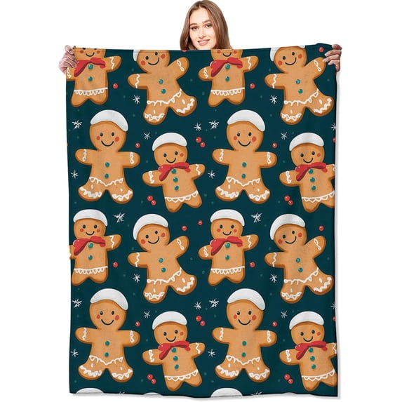 Gingerbread Blanket Cute Adorable Gingerbreads Man Sweet Blankets, for ...