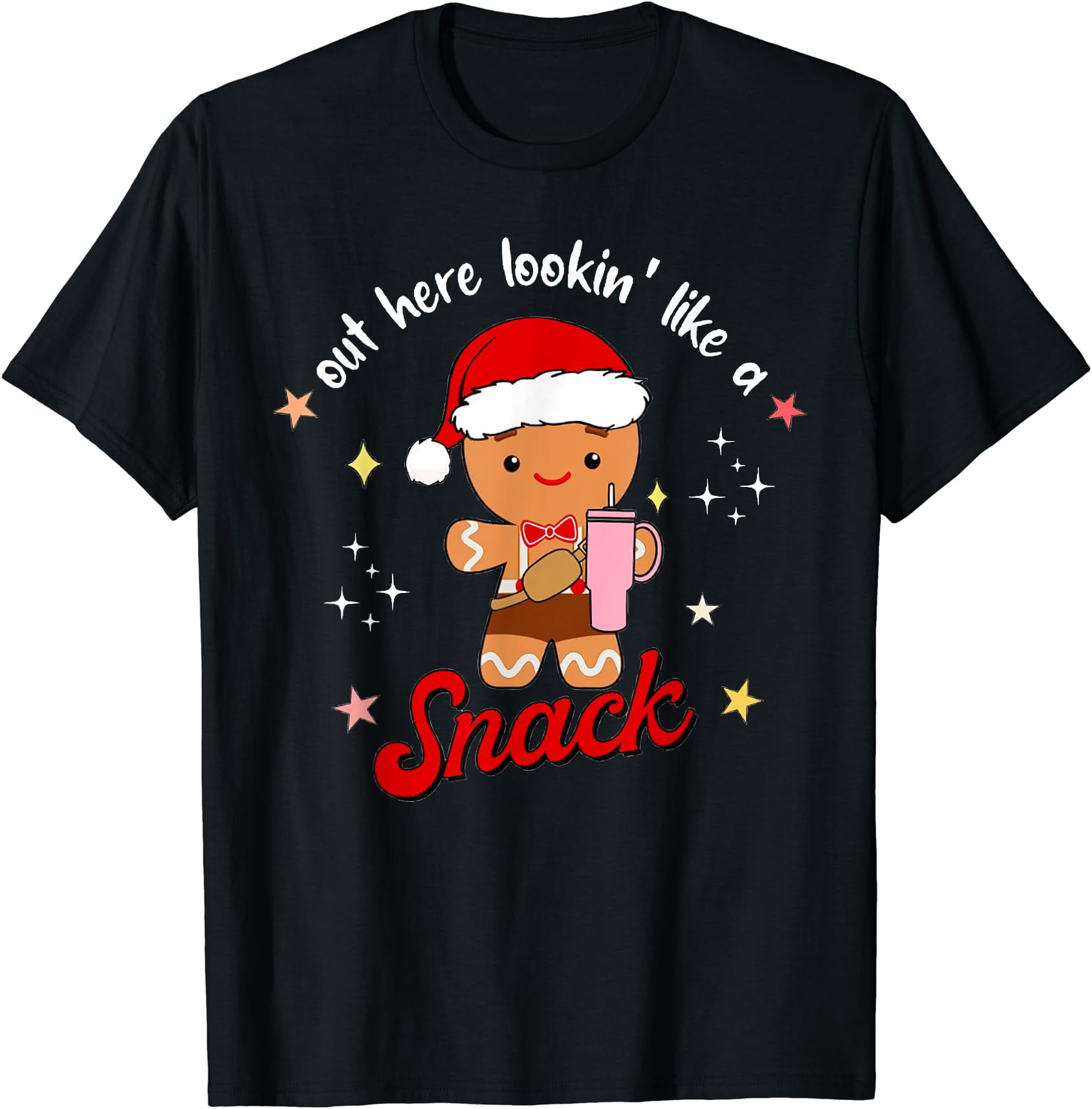 Gingerbread Boo Jee Out Here Looking Like A Snack Krismast T-Shirt ...