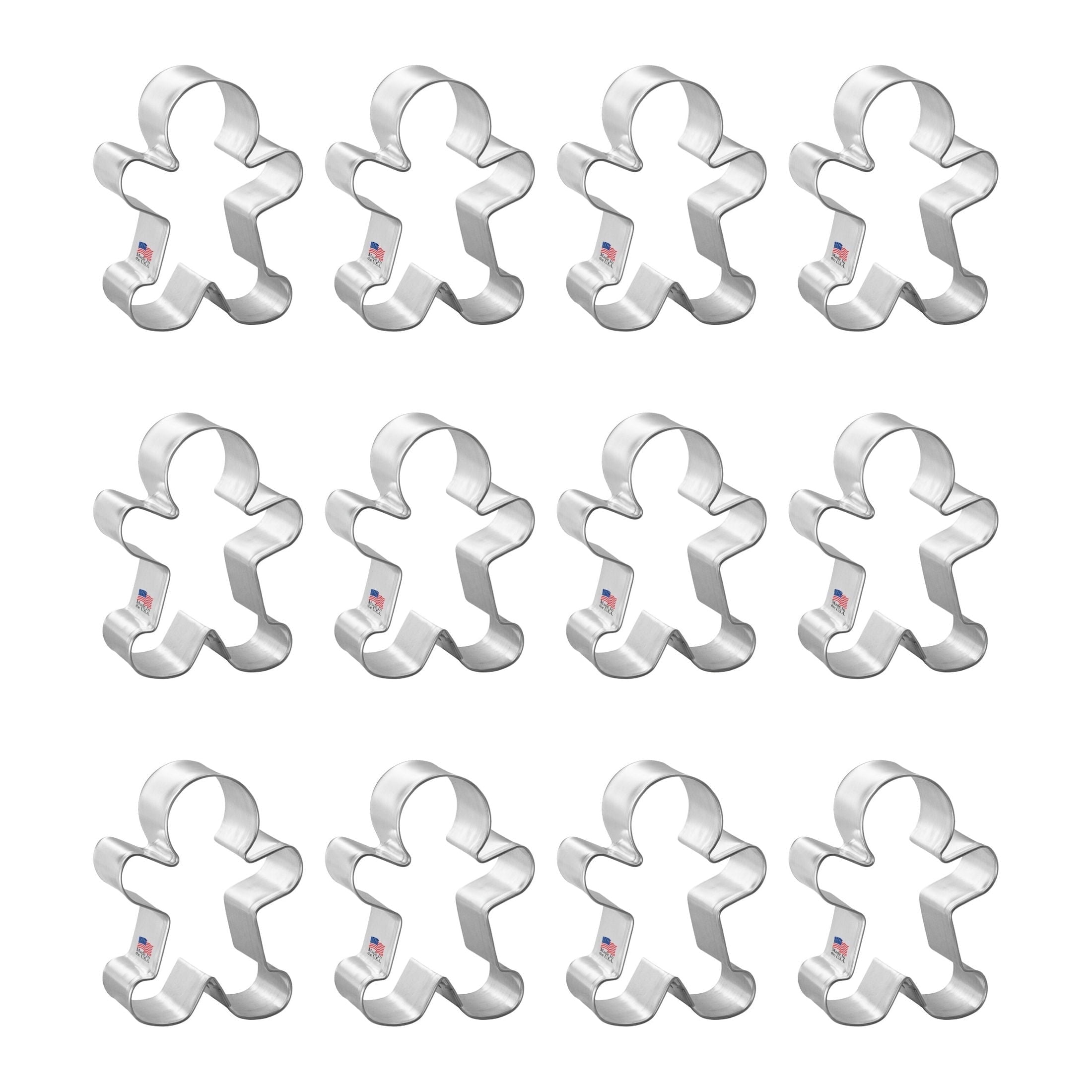 Gingerbread Boy Dozen Cookie Cutters 2.5 inches/each C1092-W12 - The ...