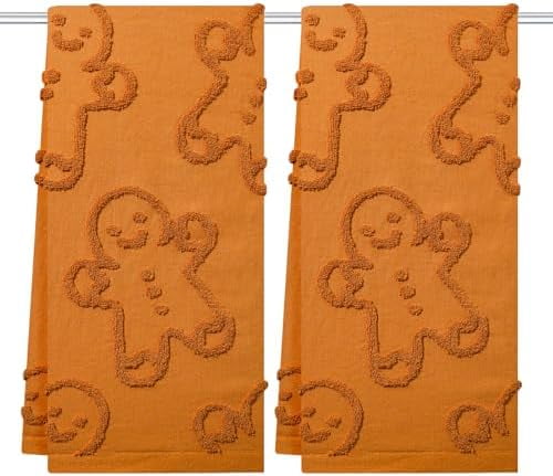 Gingerbread Christmas Bathroom Decor Hand Towels 13x29 Inch Dish Towels ...