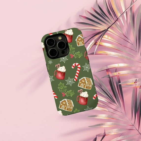 Gingerbread Christmas Phone Case Compatible with iPhone 11 to 16 Candy ...