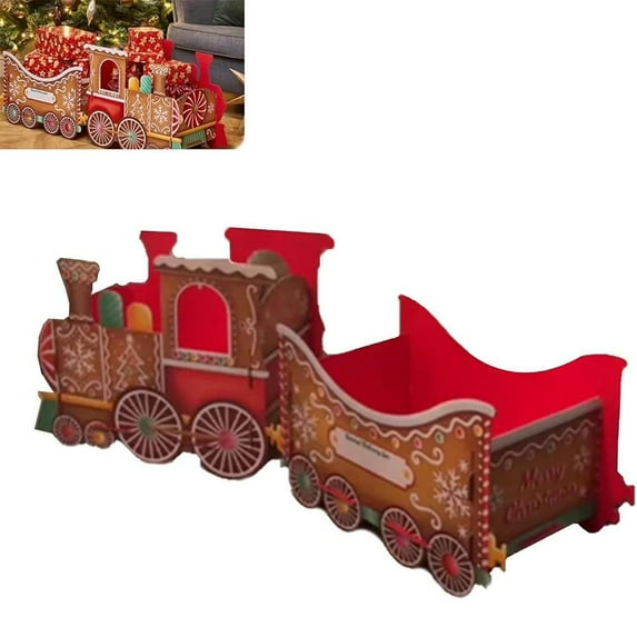 Gingerbread Christmas Train Gift Box - Personalized for Kids, Spreading Holiday Cheer and ...