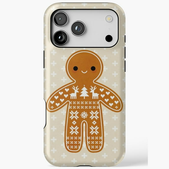 Gingerbread Cookie Sweater Pattern iPhone Case 17 11 12 13 14 15 16 Pro ...
