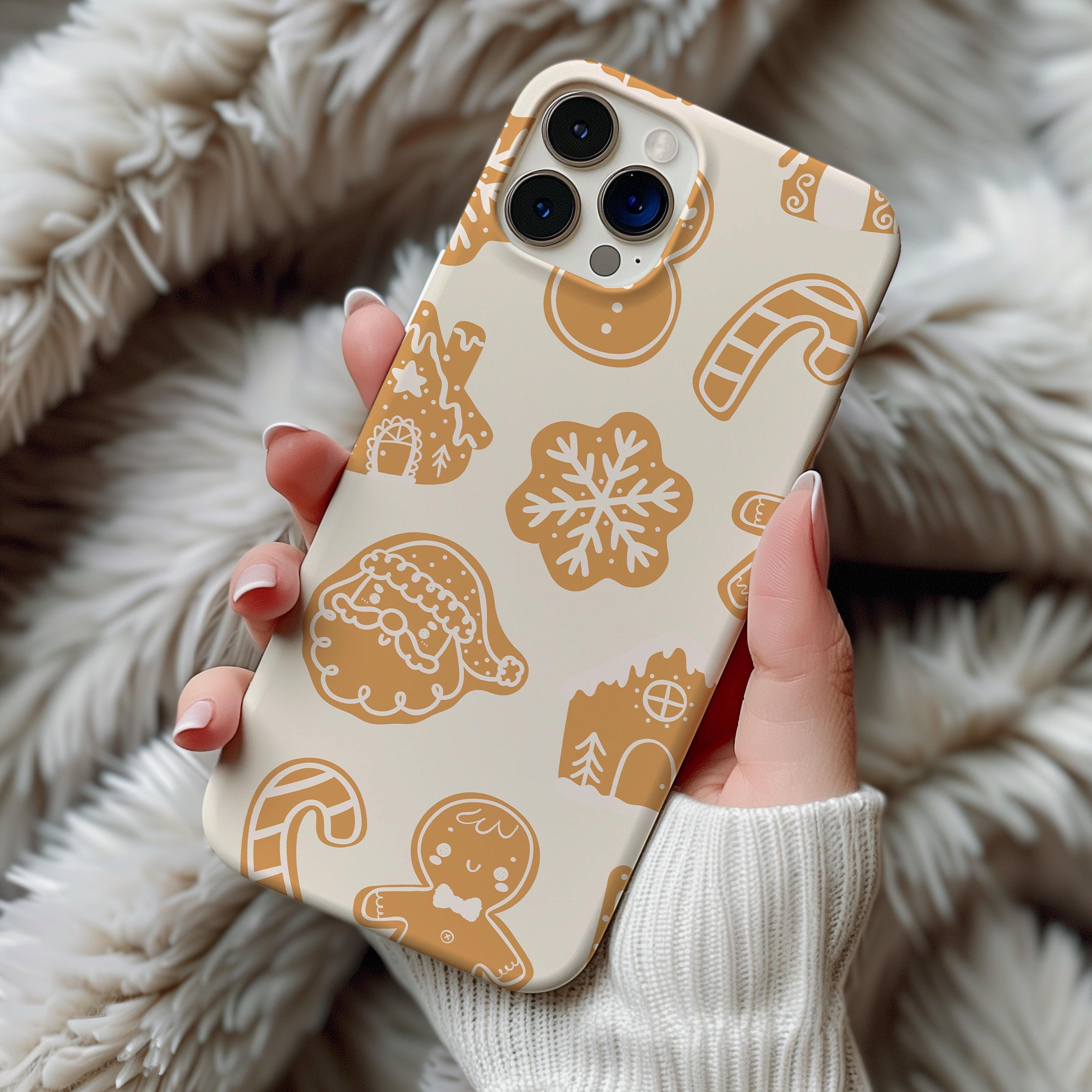Gingerbread Cookies Neutral Winter Cozy Holiday Aesthetic Phone Case ...