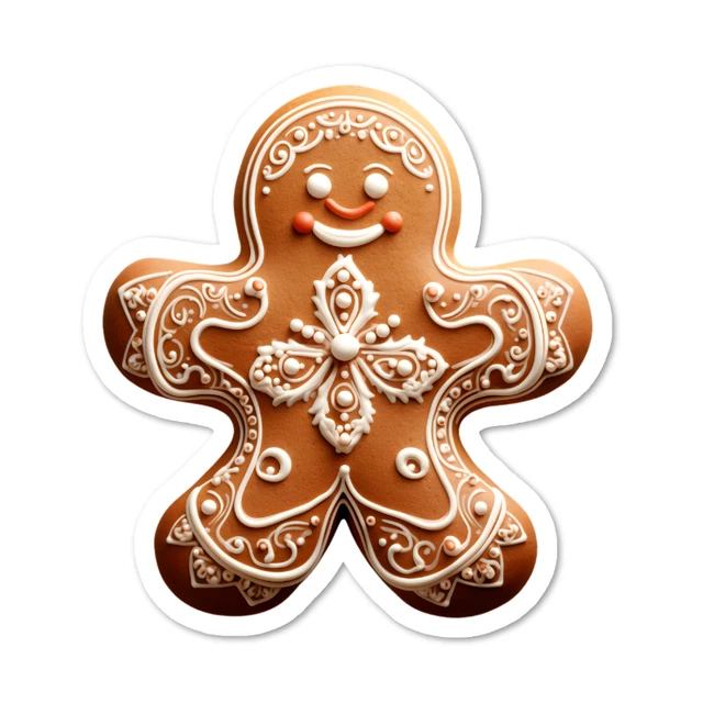 Gingerbread Cookies, Sticker, Water Resistant, Scrapbook, Laptop ...
