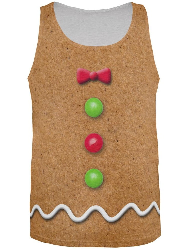 Gingerbread Costume All Over Adult Tank Top - Small - Walmart.com