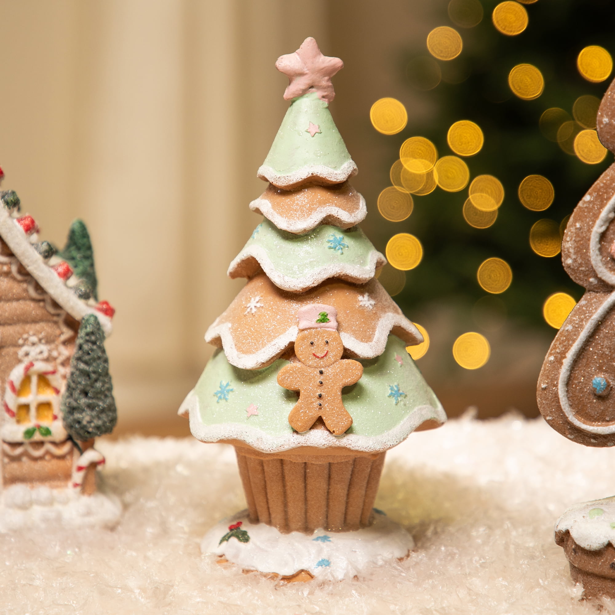 Gingerbread Cupcake Christmas Tree Decoration - 9.5" - Walmart.com