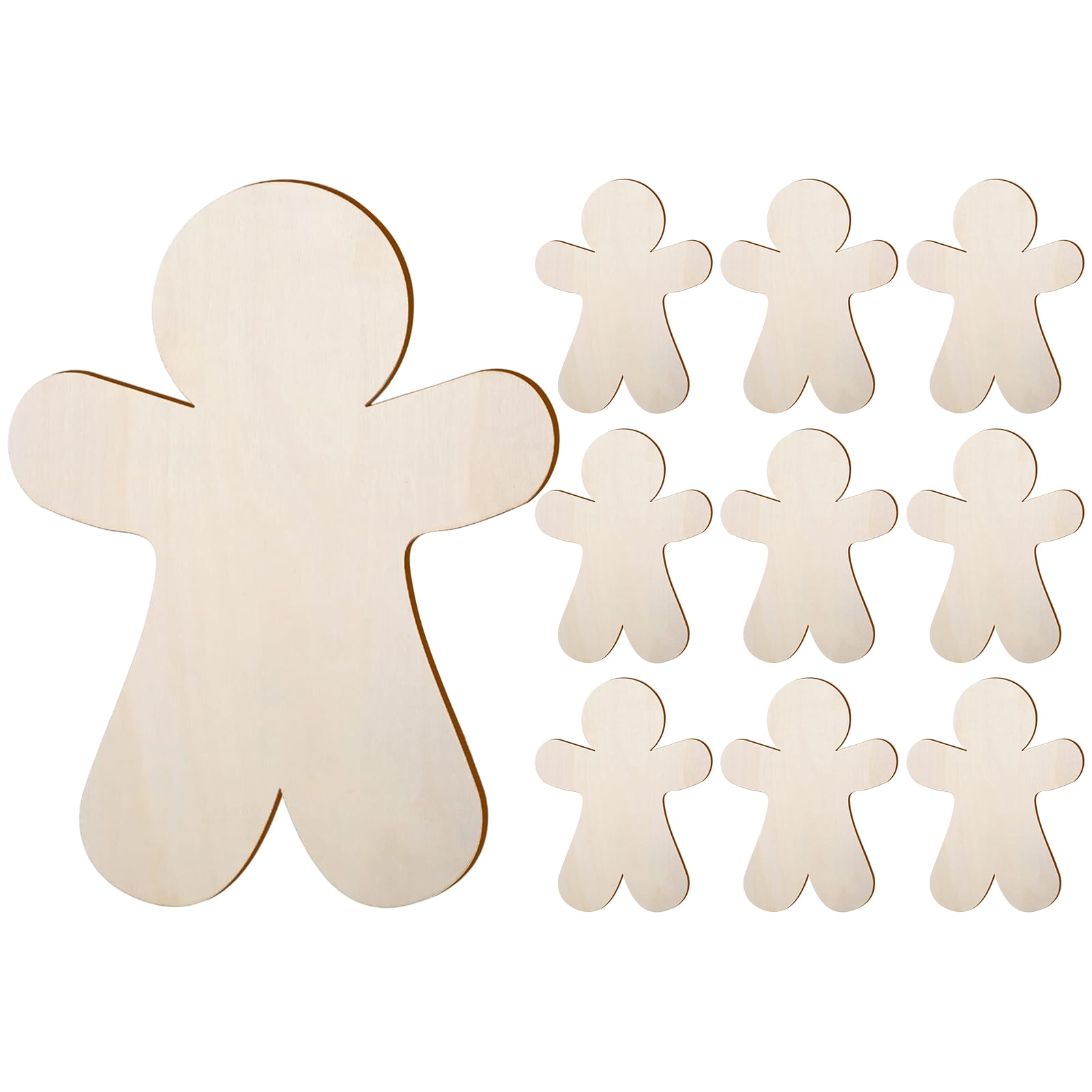 Gingerbread Cutouts,Unfinished Wood Gingerbread Man Cutouts Ornaments ...