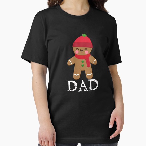 Gingerbread Dad Cute Cookie Christmas Festive Family Holiday Art Unisex ...