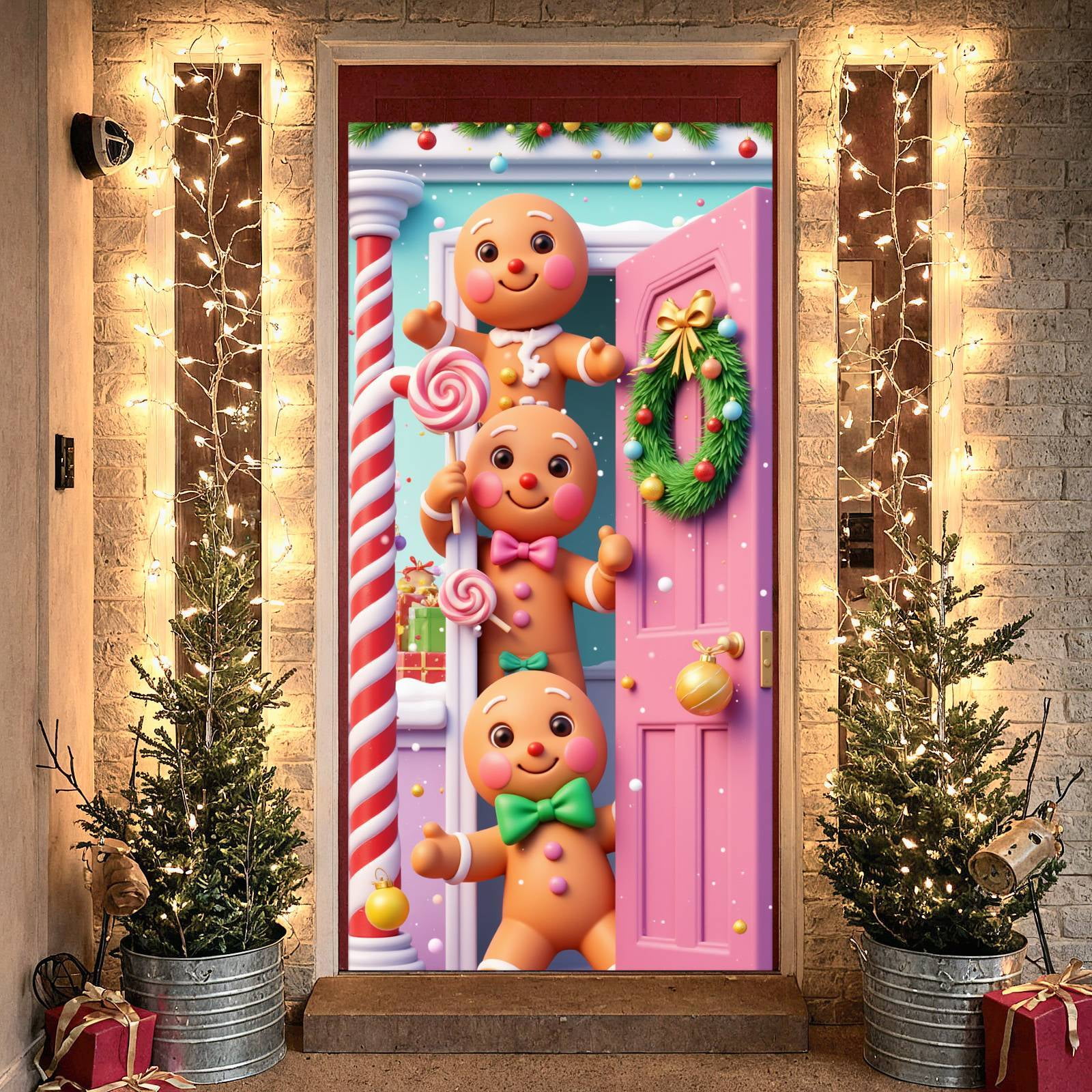 Gingerbread Design Gingerbread Christmas Banner Christmas Wreath ...