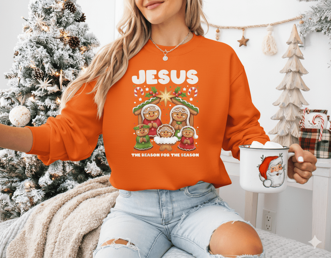 Gingerbread Faith Nativity Holiday Worship Jesus Reason Cheer ...