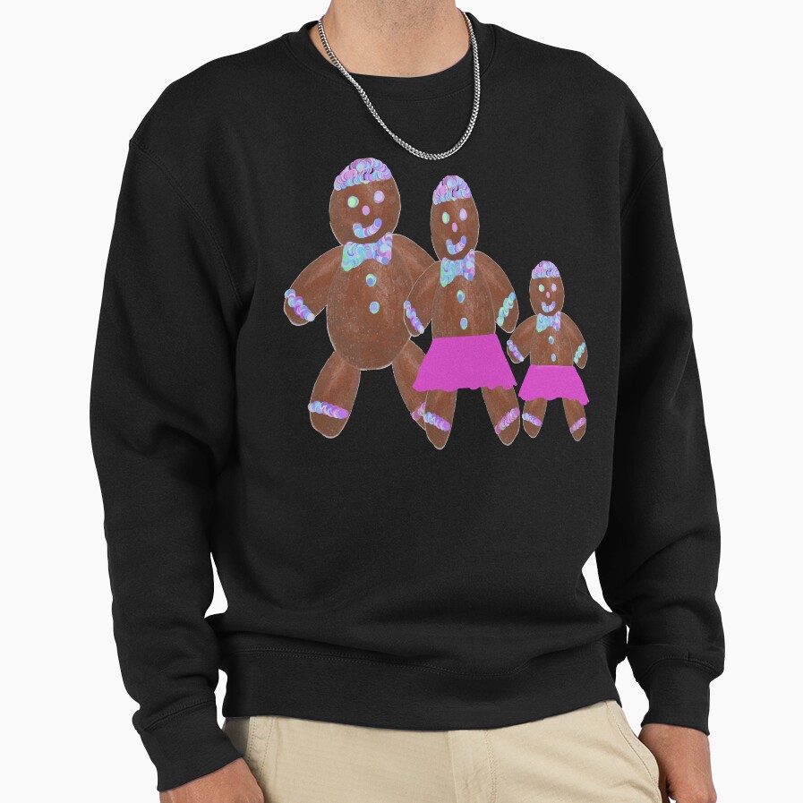 Gingerbread Family Hand Drawn Christmas Graphic Unisex Sweatshirt Retro ...
