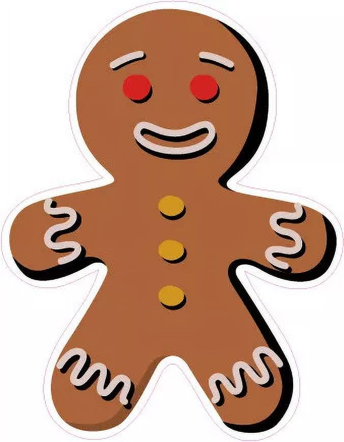 Gingerbread Ginger Bread Man Sticker Window Decal Phone Decal Water ...