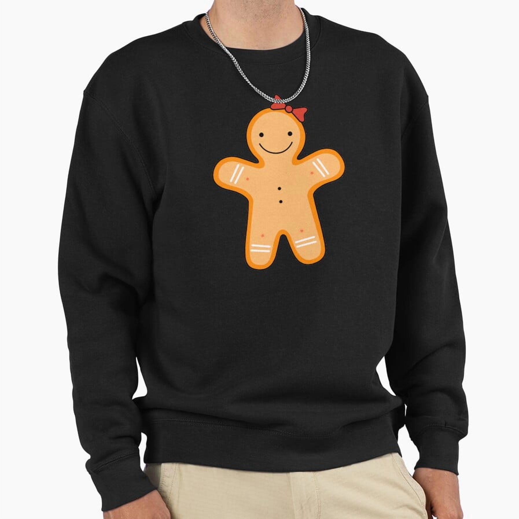 Gingerbread Girl Christmas Cookie Holiday Graphic Unisex Sweatshirt ...