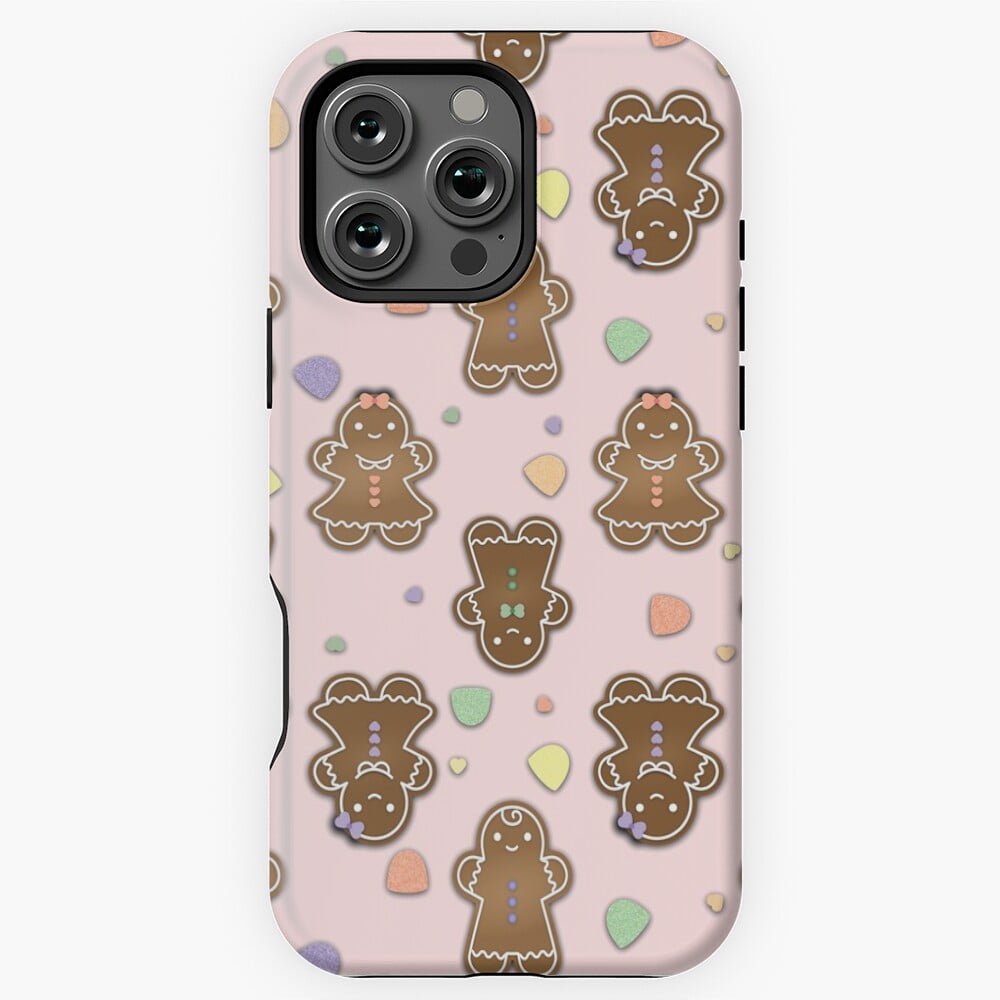 Gingerbread Girl Pattern Phone Case for iPhone 11 12 13 14 15 16 17 Pro ...