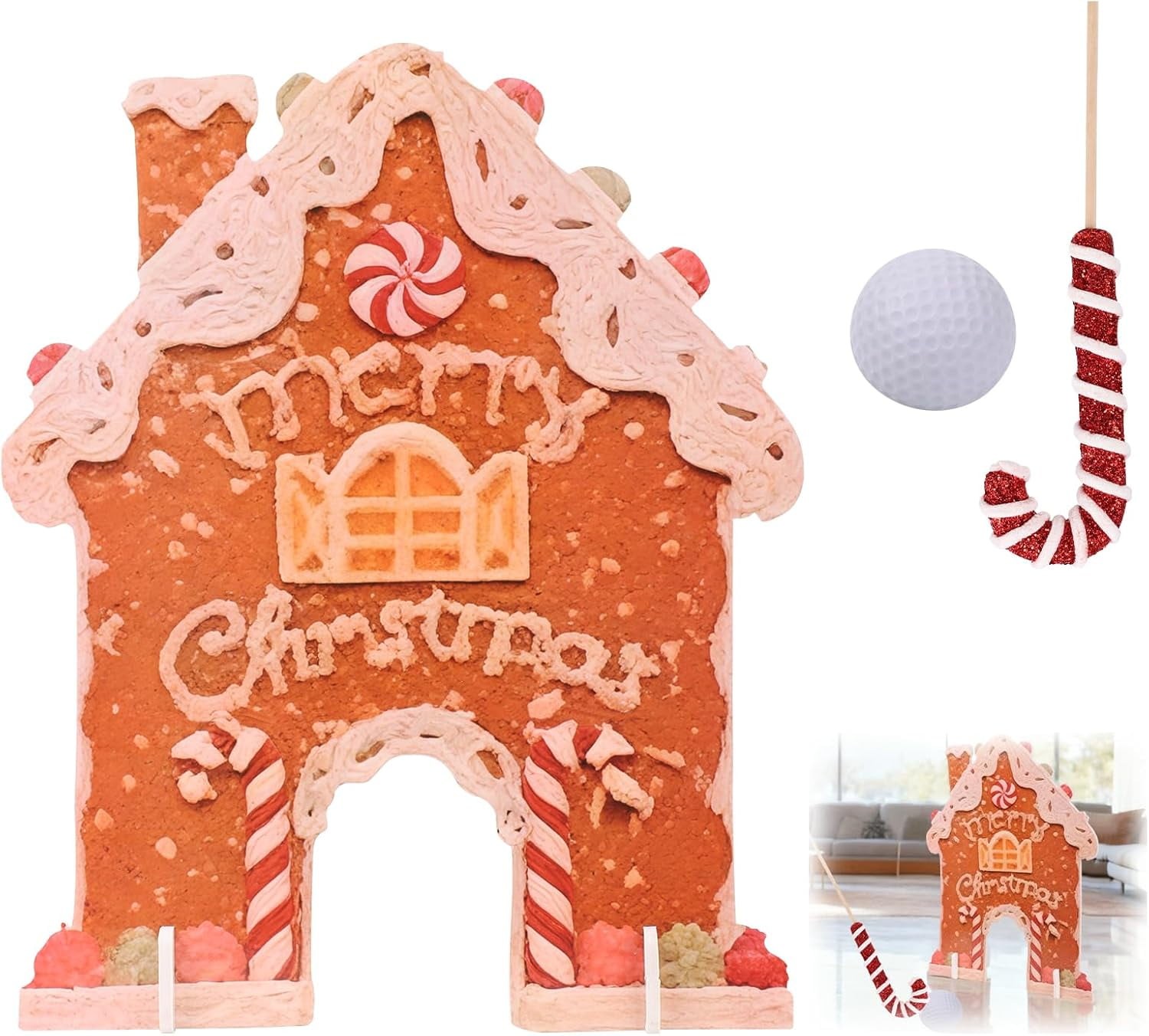 Gingerbread Golf Game Set, 2025 New Christmas Mini Golf Indoor with ...