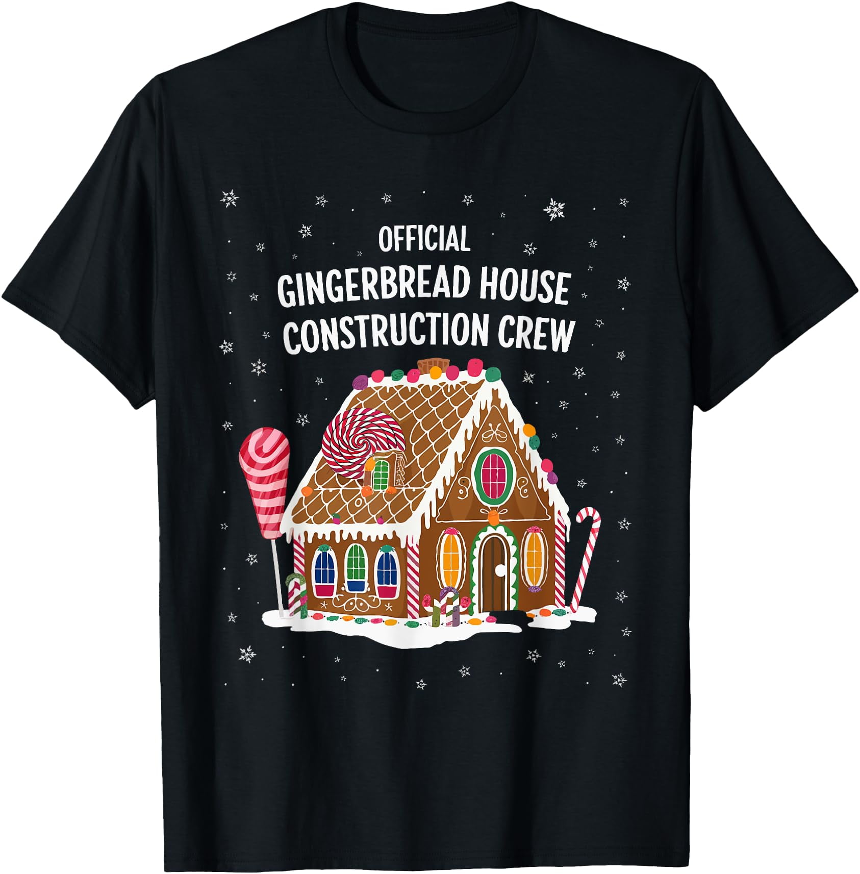 Gingerbread He Construction Crew Cookie Baking Krismast T-Shirt ...