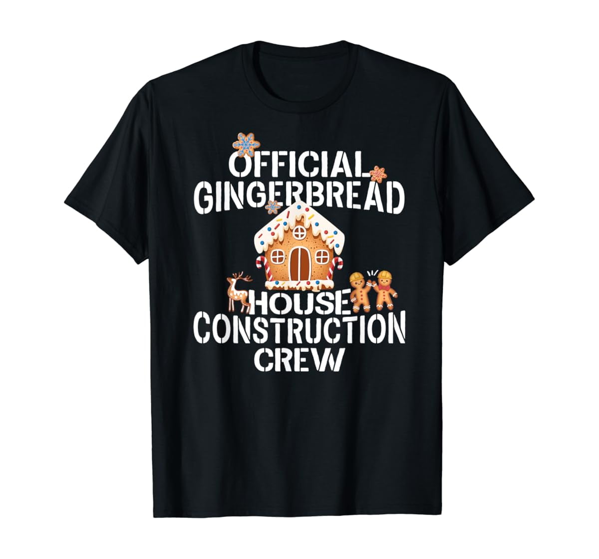 Gingerbread He Construction Crew Decorating T-Shirt - Walmart.com