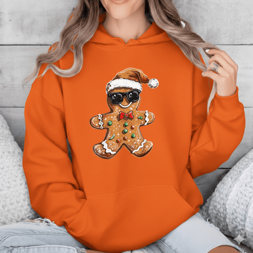 Gingerbread Holiday Scene Classic Seasonal Festive Sweet Style Hoodie ...