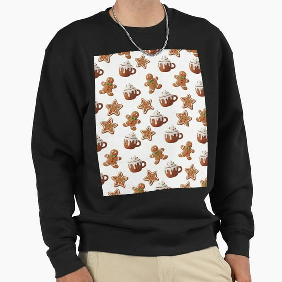 Gingerbread Hot Cocoa Christmas Pattern Retro Vintage Funny Graphic ...