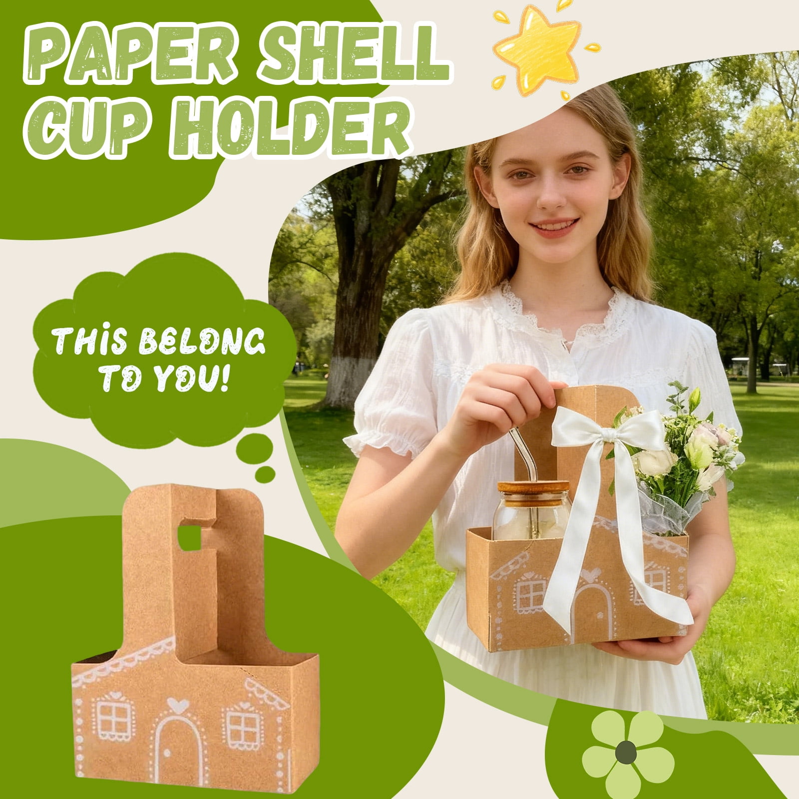 Gingerbread House Christmas Gift Box / Cup Holder,2026 New DIY ...