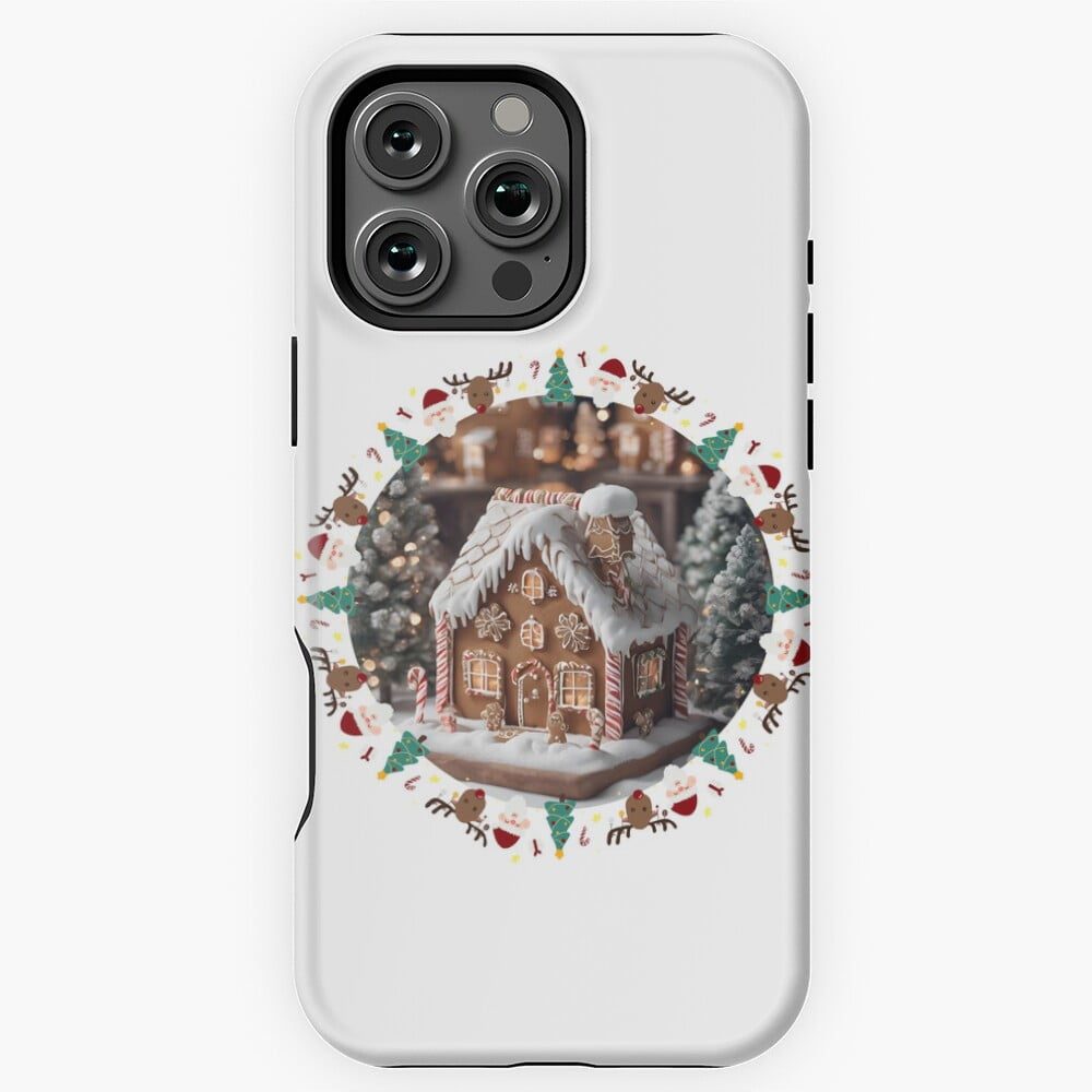 Gingerbread House Cookie Phone Case for iPhone 11 12 13 14 15 16 17 Pro ...