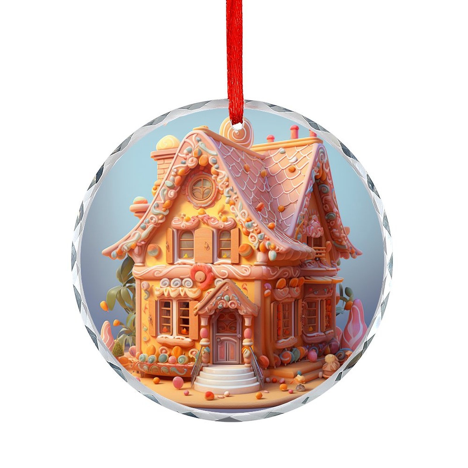 Gingerbread House Design with Cookies Ornament Gifts for Women Merry ...