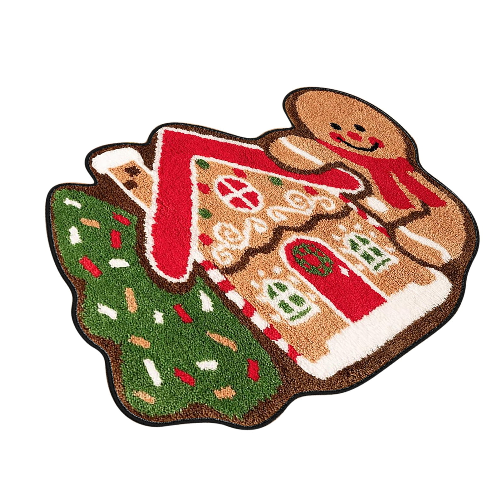 Gingerbread House Door Mat Christmas Decorations Front Door Mat Indoor ...