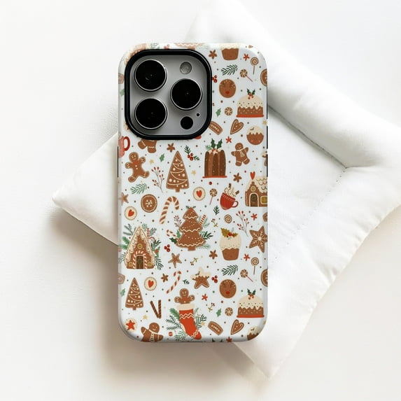 Gingerbread House Tree Star Holiday Phone Case for iPhone 17 through 11 ...
