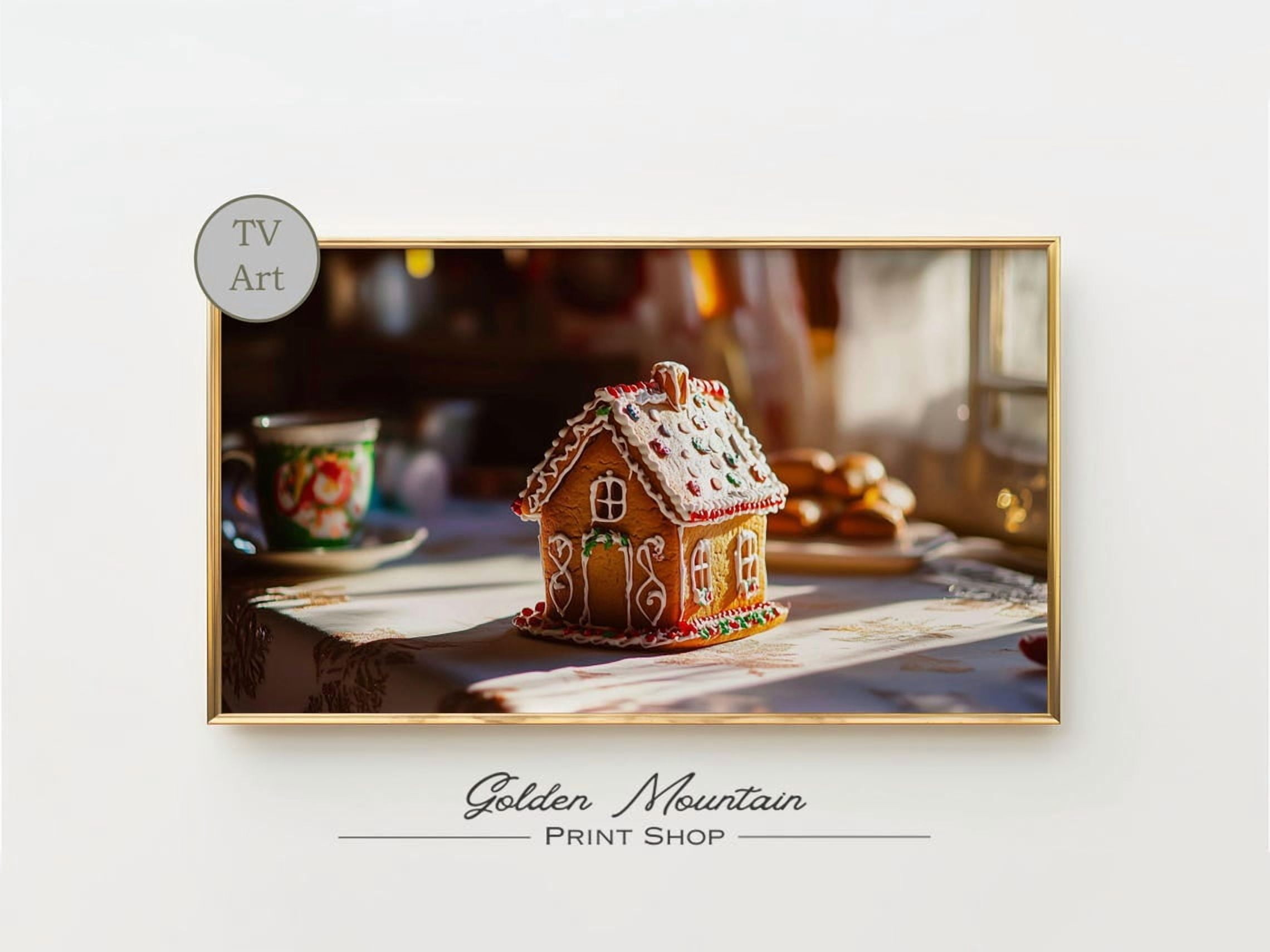 Gingerbread House Winter , Festive , Cozy Kitchen Winter Wall Decor ...