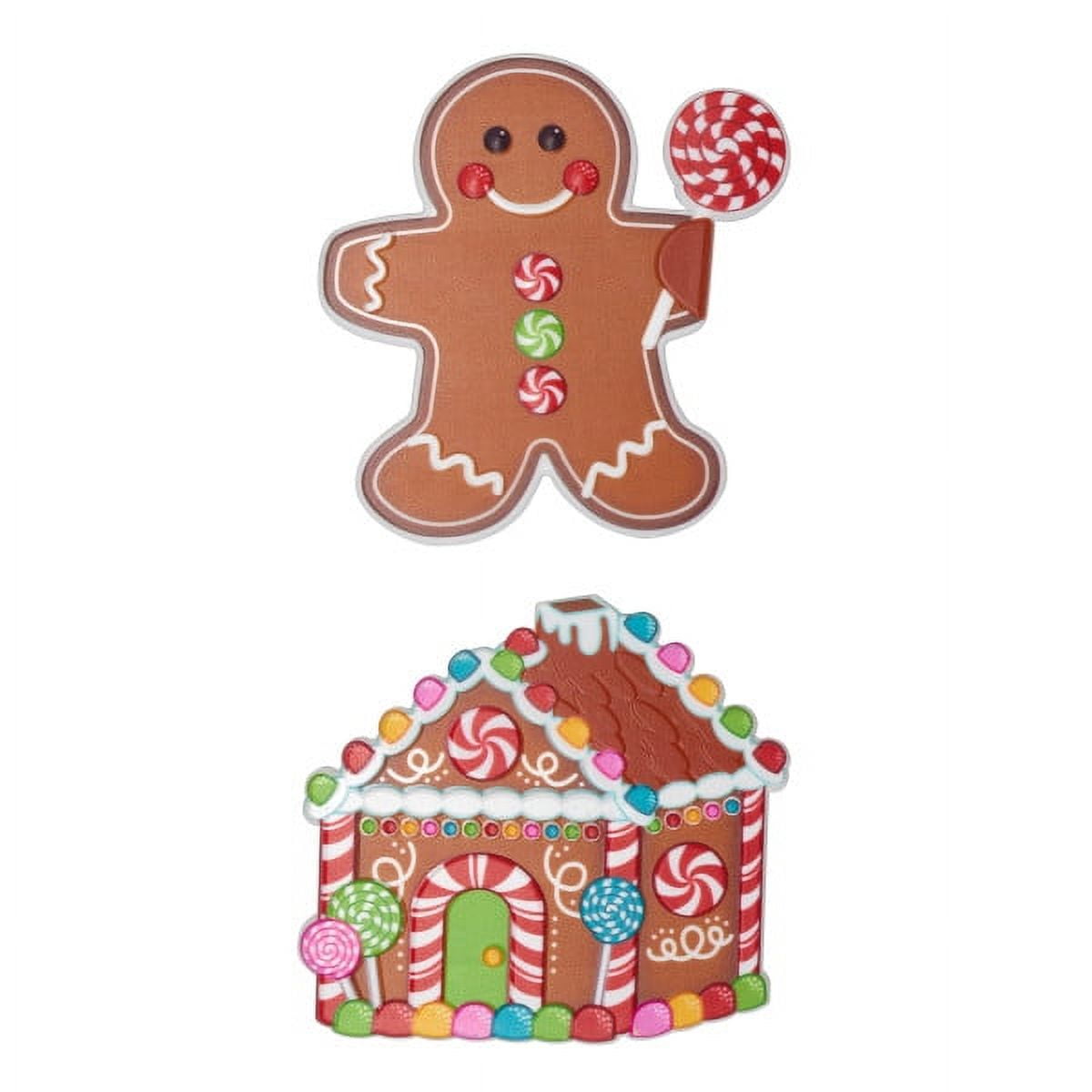 Gingerbread House and Man Holiday Cake Topper, by DecoPac (2 Count ...