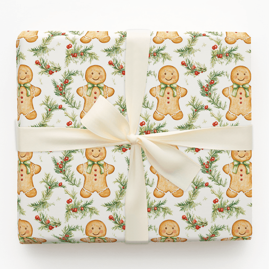 Gingerbread Joy - Christmas Wrapping Paper Roll - Gift Wrap for ...