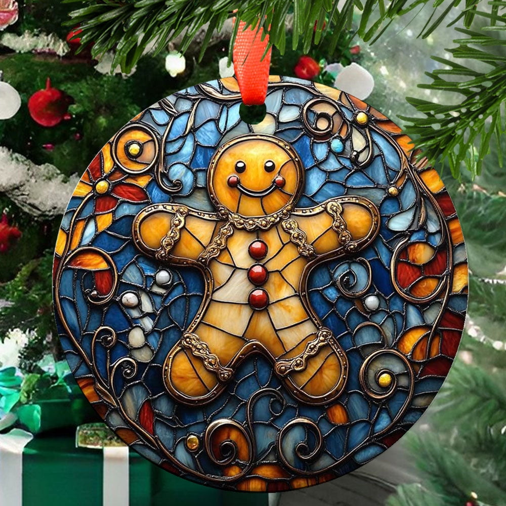 Gingerbread Man 11 Ceramic/Acrylic Christmas Ornament, Sweet Love ...