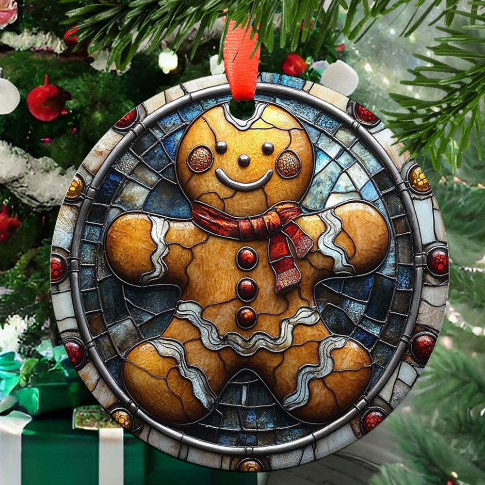 Gingerbread Man 14 Ceramic/Acrylic Christmas Ornament, Sweetheart Love ...
