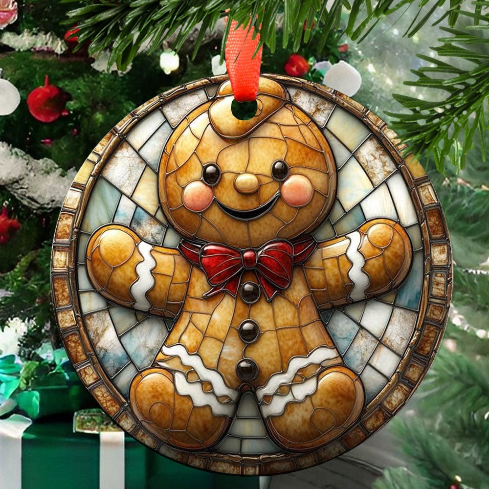 Gingerbread Man 7 Ceramic/Acrylic Christmas Ornament, Sweet Love ...