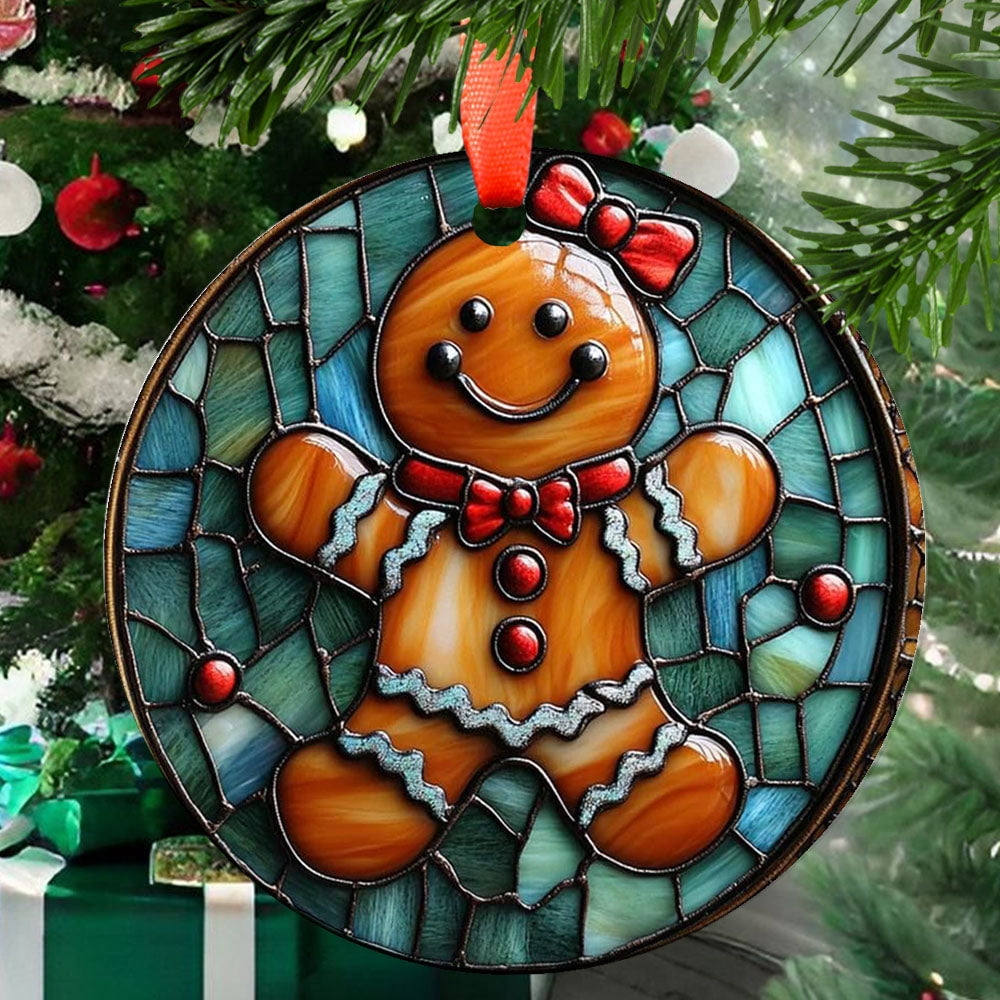 Gingerbread Man 8 Ceramic/Acrylic Christmas Ornament, Sweetheart Love ...