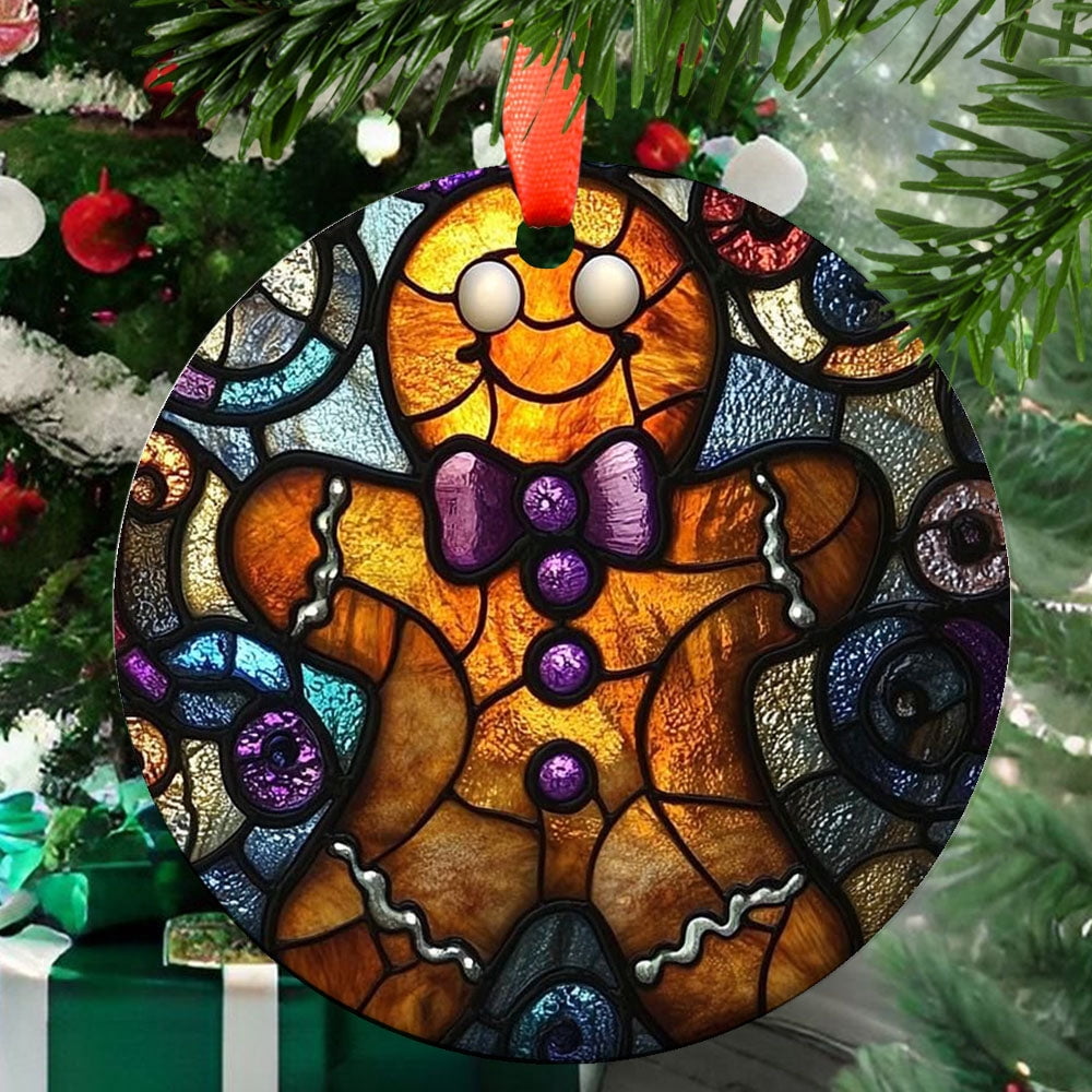 Gingerbread Man 9 Ceramic/Acrylic Christmas Ornament, Sweetheart Love ...