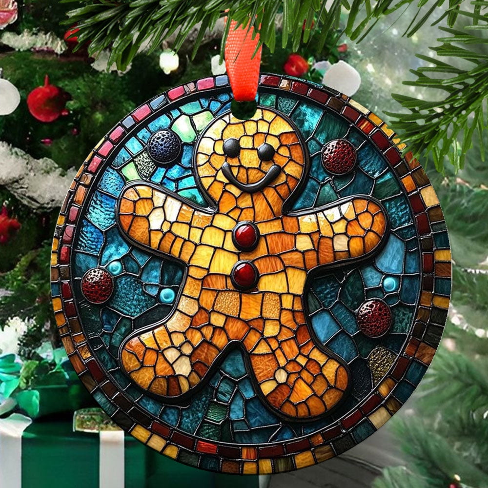 Gingerbread Man 9 Ceramic/Acrylic Christmas Ornament, Sweetheart Love ...