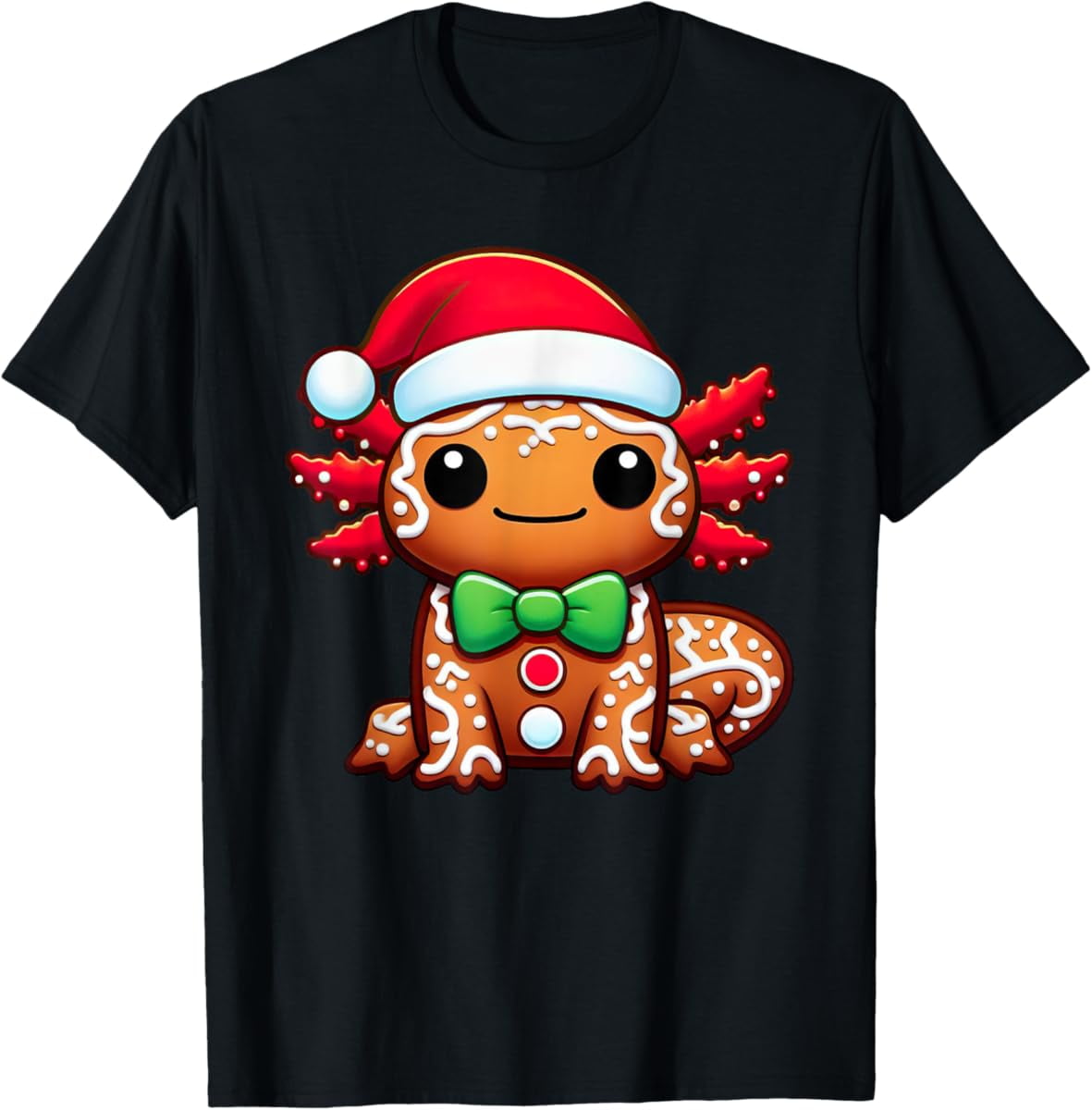 Gingerbread Man Axolotl Womens Mens T-Shirt - Walmart.com