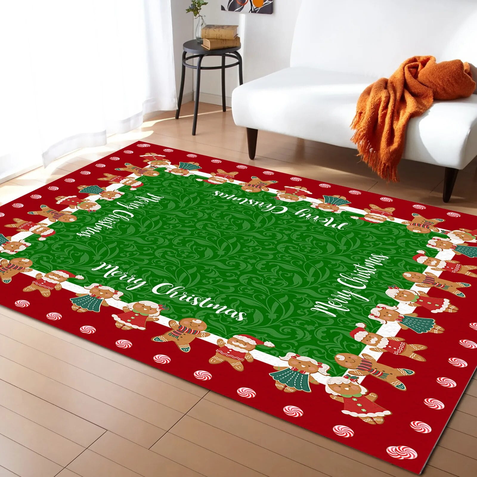 Gingerbread Man Candy Living Room Carpet Coffee Table Floor Mat Study ...