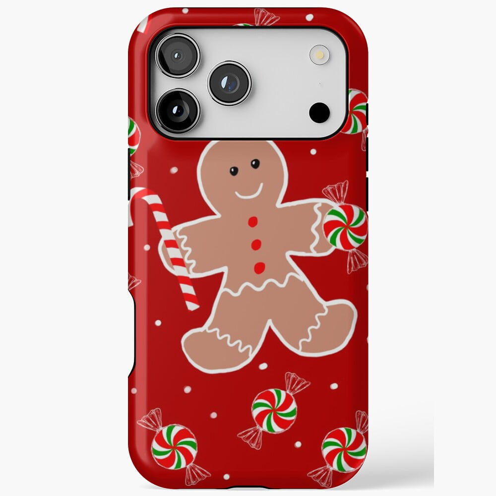 Gingerbread Man Candy Xmas Case for iPhone 11 12 13 14 15 16 17 Pro Max ...